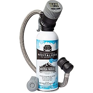 Mr. Freeze Car Air Conditioner Synthetic R134A Refrigerant, AC Recharge Kit with Hose and Wireless Digital Temperature Sensor, 14 Oz