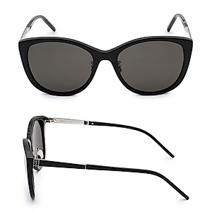 Saint Laurent SL M71/K 001 Black Plastic Cat-Eye Sunglasses Black Lens