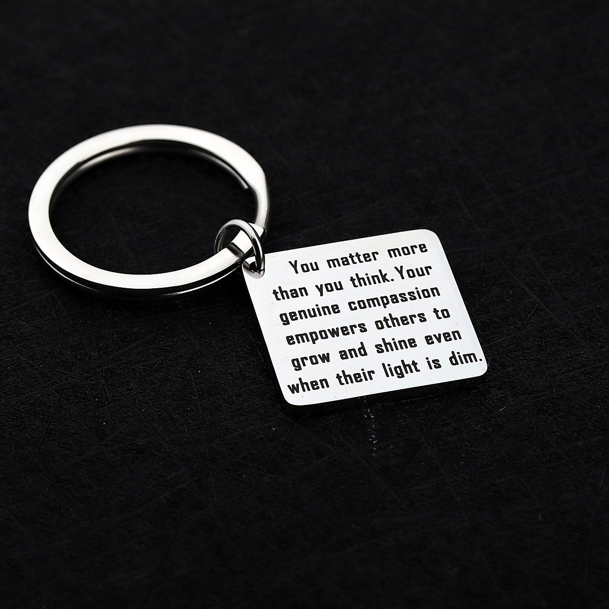 AKTAP Social Worker Gifts Social Worker Jewelry You Matter More Than You Think Thank You Key Chain Gift for Social Worker Volunteer Employee (Keychain)