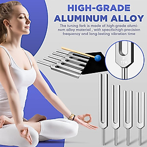 TENFLY Solfeggio Tuning Fork Set - 9 Tuning Forks Perfect for DNA Healing, Chakra, Sound Therapy, Keep Body, Mind and Spirit in Perfect Harmony.(174 Hz, 285 Hz, 396 Hz, 417 Hz, 528 Hz, 639 Hz etc)