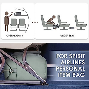 WANDF For Spirit Airlines Personal Item Bag 18x14x8 Travel Duffel Bag with TSA Approved Quart Size Bag & Shoes Bag Weekender Overnight Bag Carry-on Luggage for Women (Grey）