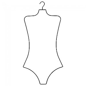 NAHANCO BFWB12 Ladies Wire Body Shape Swimwear/Bikini Hanger, Black (Pack of 12)