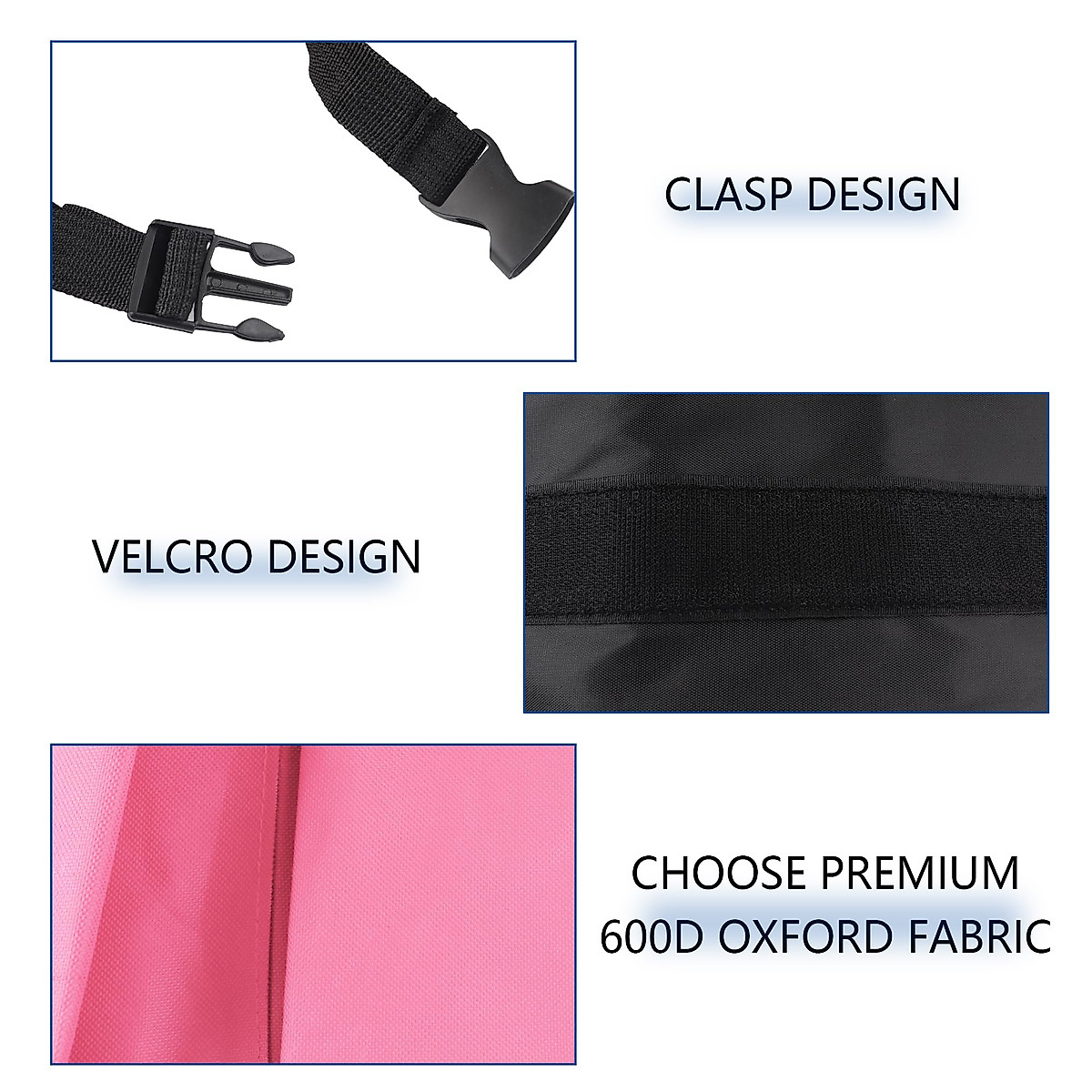 Salior Trunk Organizer for Car,Unique US Flag Backseat Car Organizer with 4 Large Capacity Pocket,Waterproof Car Trunk Storage Organizer Hanging on Car Truck SUV MPV Rear Seat (Pink)