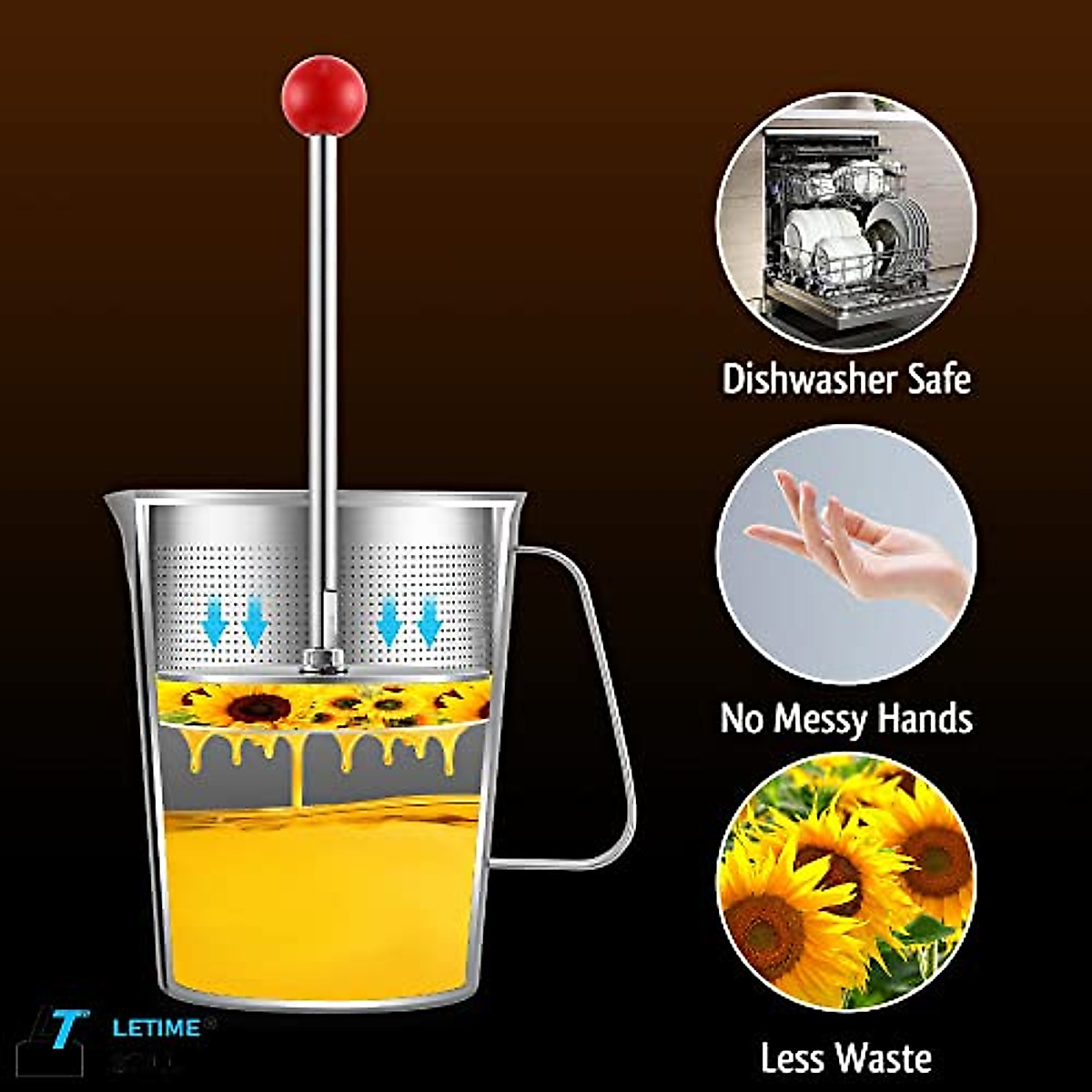 LETIME Multiuses Press - Tincture, Infused Oil, Infused Honey, Tea, Decoction, Herb Separation Press