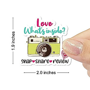 Snap Share Review Stickers,Love it Snap Share Stickers,Leave a Review Stickers,Cute Small Business Stickers 500 Labels Per Roll