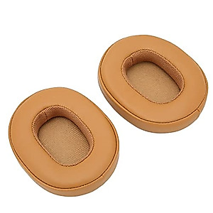 Soft Protein Leather and Sponge Headphone Cushion, Noise Isolating Memory Foam Ear Pads, Replacement Earpads for Skullcandy Crusher 3.0 Wireless Hesh3(Light Brown)