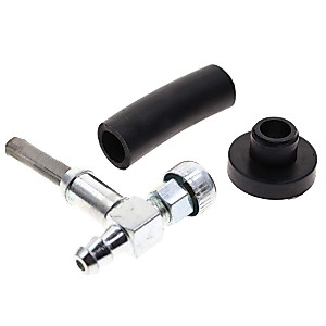 Fuel Gas Tank Grommet & Shut-Off Valve for Generators Craftsman Coleman Generac Snowblower Snow Thrower, 33/64" Fuel Gas Tank Grommet & Shut-Off Valve by Carbhub