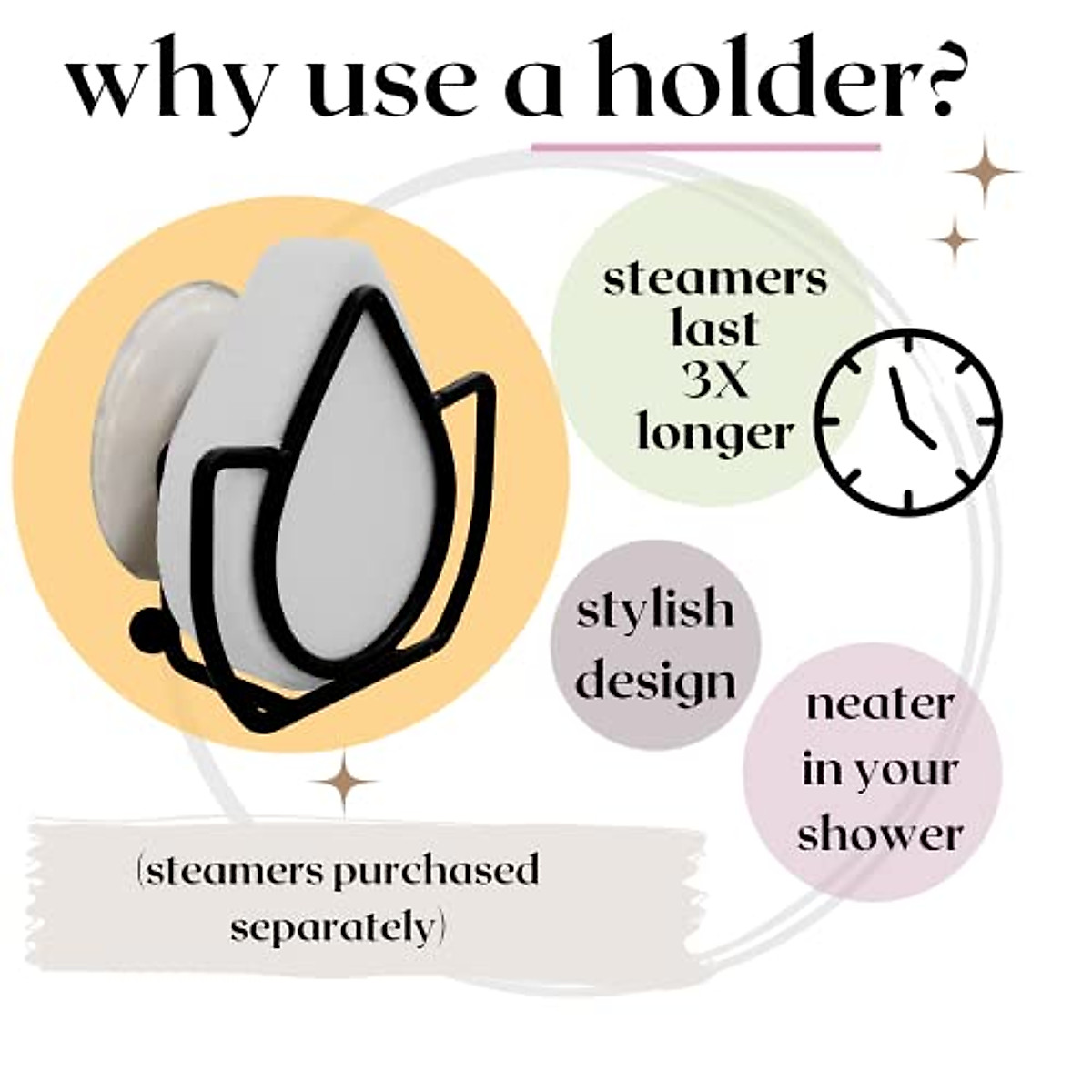 Bundle of 6 Relaxing Scented Shower Steamers with Holder - Aromatherapy Bombs - Birthday Gift Set - Selfcare for Women, Mom, Girlfriend, Best Friend Who Has Everything