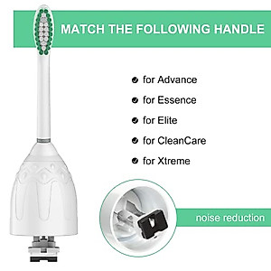 Toothbrush Heads for Philips Sonicare Replacement Brush Heads Medium Soft Dupont Bristles Electric Toothbrush Replacement Heads Fit E-Series Essence Xtreme Elite Advance and CleanCare, 6 Pack