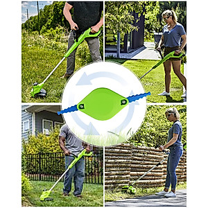 ULXIOM Polycarbonate Bladed Trimmer Head Fits for Greenworks 21302 21332 21342 20V 24V 40V String Edger, with 6 Quickload Blades and 4 Screw