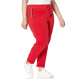 Tommy Hilfiger Women's Plus Everyday Soft Comfortable Joggers, Scarlet