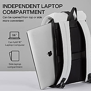 Mixi Travel Laptop Backpack for Women & Men Carry On Backpack fits 16'' Laptop, Waterproof Lightweight Casual Hiking Weekender Bags Rucksack,17 Inch, Interstellar White