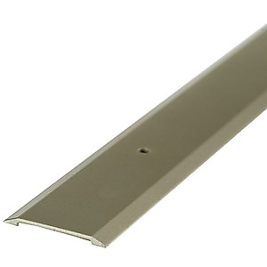 M-D Building Products 49010 M-D Premium Flat Saddle Threshold, 36 in L X 1-3/4 in W X 1/8 in H, Aluminum, 36.25" L x 2.61" W x 1.75" H, Satin Nickel