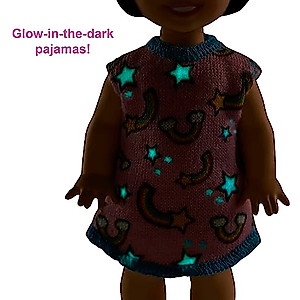 Barbie Skipper Babysitters Inc. Bedtime Playset with Babysitting Skipper Doll, Toddler Doll with Glow-in-the-Dark Pajamas, Bed, Sleeping Kitty, Teddy Bear, Blanket and Storybook for Kids 3-7 Years Old