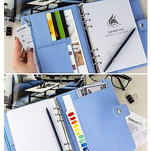 Clever Fox Weekly Planner Binder – Goal Setting Planner for Time Management & Weekly Tasks – Work & Life Organizer with To Do List & Habit Tracker – Undated, 7″ x 9″ Hardcover (Periwinkle)