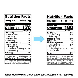 Atkins Chocolate Chip Protein Cookie, Protein Dessert, Rich in Fiber, 3g Net Carb, 1g Sugar, Keto Friendly, 4 Count