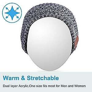 Qshell Bluetooth Beanie Hat, Winter Warm Soft Trendy Cap with Wireless Headphone Headset Earphone Stereo Speaker Mic Hands Free for Lifestyle Outdoor Sport,Compatible with iPhone Android - Gray