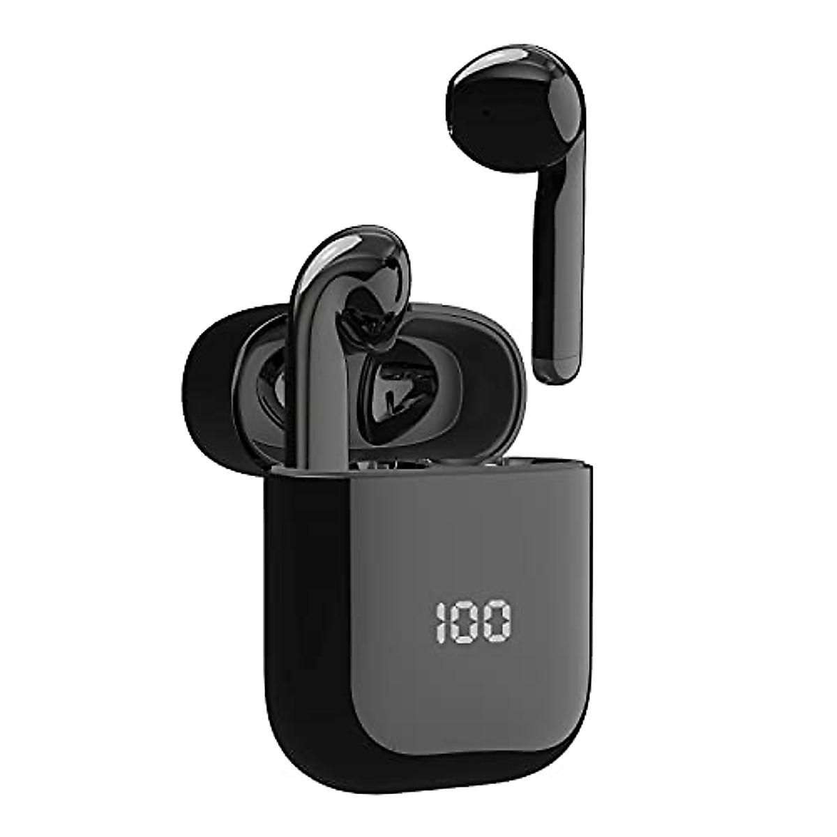 Wireless Earbuds Bluetooth 5.1, Mixcder X1 in-Ear Headphones with Microphone for Phone Calls, Stereo Sound and Low Latency Earphones for Running Sports, Black