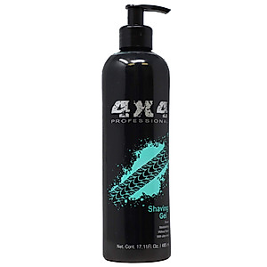 4X4 Professional Foamless Shaving Gel, Fresh Transparent Shaving-Gel for Ultimate Moisturizing, Cleansing, and Soothing Effect with Active Ingredients that help Eliminate Bacteria – 13 Oz Bottle
