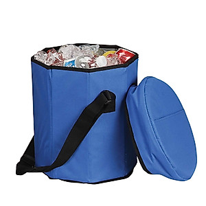 Preferred Nation Seat Padded Cooler, Blue, 12" W x 14" H x 12" D