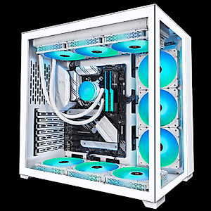KEDIERS PC Case - ATX Tower Tempered Glass Gaming Computer Case with out ARGB Fans, C590