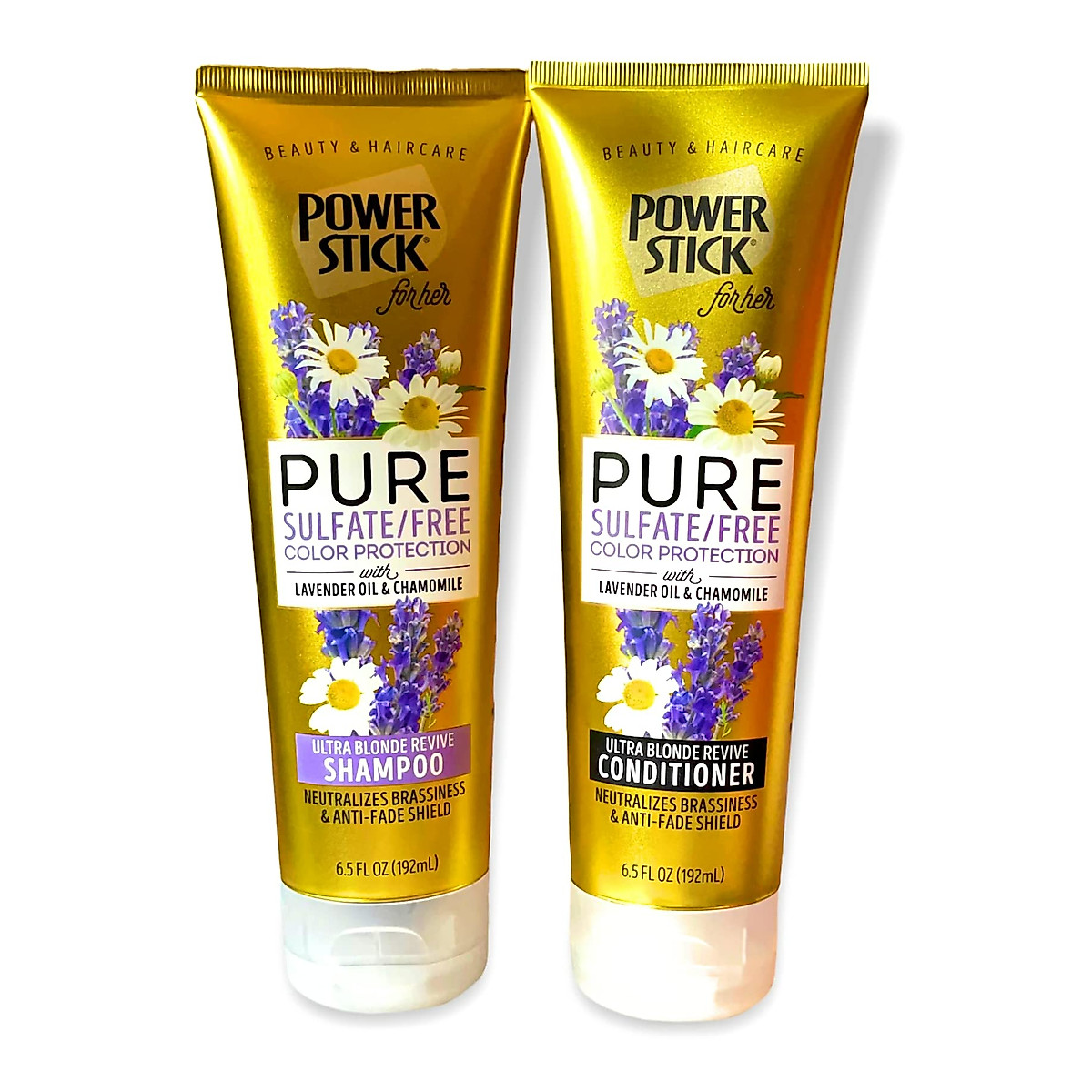 Pure Sulfate Free Ultra Blonde Revive Shampoo & Conditioner 6.5 oz Color Protection with Lavender Oil & Chamomile