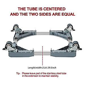 Fridge Stand Mobile Base with 4 Locking Wheels HQO LOVL 21.6”-29.5” Adjustable Furniture Dolly for Washer Dryer Washing Machine Stand Pedestal, Refrigerator Stand (YK15)