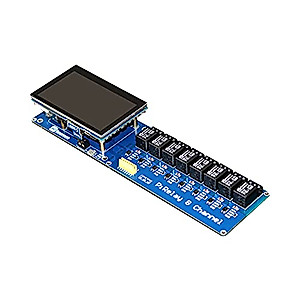 PiRelay 8 Power Relay Module for Raspberry Pi with 4.3inch HDMI LCD, 8 Channel Relay Shield for Raspberry Pi, Relay HAT Expansion Relay Board for Raspberry Pi 4B/3B+/3B/2B/B+/A+