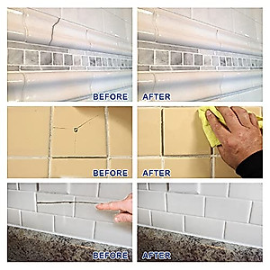 Cocomfix Porcelain Repair Kit, Tile Repair Kit. Ceramic Tile Repair Kit(White) - Quickly Fix Tile Chips, Cracks, Holes & Scratches. Super Adhesion. for Ceramic, Porcelain, Acrylic, Fiberglass.