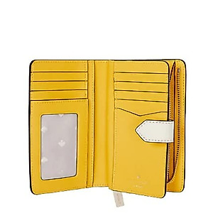Kate Spade New York Medium Compact bifold Wallet (Bees Parchment)