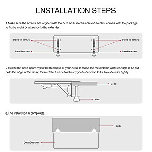 Vaydeer Ergonomic Desk Extender for Keyboard Foldable Keyboard Tray Desk Organizer