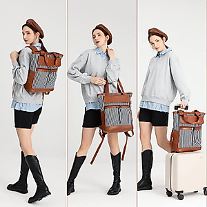 seyfocnia Convertible Laptop Backpack for Women,15.6 Inch Laptop Backpacks Computer Business Backpacks with USB Charging Port Work Bag for Ladies