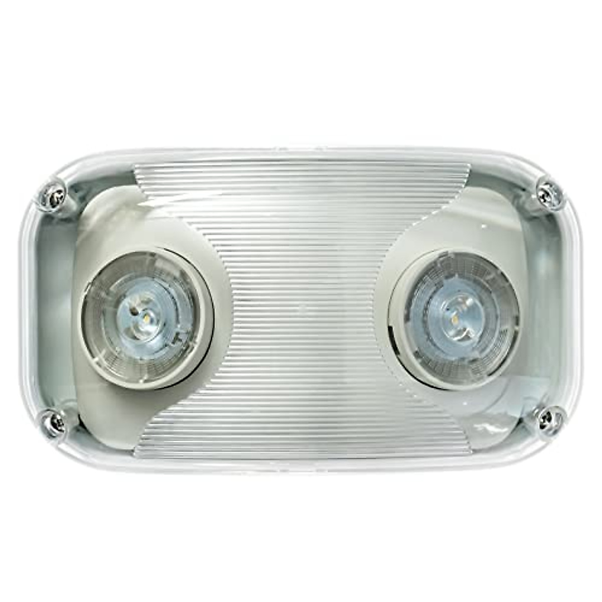 Ciata Led Emergency Lights for Business with Battery Backup, Outdoor Emergency Lighting Commercial in Thermo Plastic Housing with Two Halogen Ultra Bright Lamp Heads, Emergency Egress Light