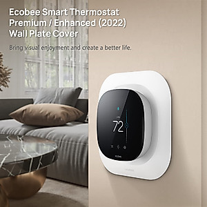 CaseBot Wall Plate for New 2022 Ecobee Smart Thermostat Premium & 2022 Ecobee Smart Thermostat Enhanced, Practical and Stylish Trim Kit Bracket Mount Cover, Easy Installation, White