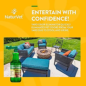 NaturVet – Yard Odor Eliminator – Eliminate Stool and Urine Odors from Lawn and Yard – Designed for Use on Grass, Plants, Patios, Gravel, Concrete & More – 31.6 oz Ready-to-Use with Nozzle