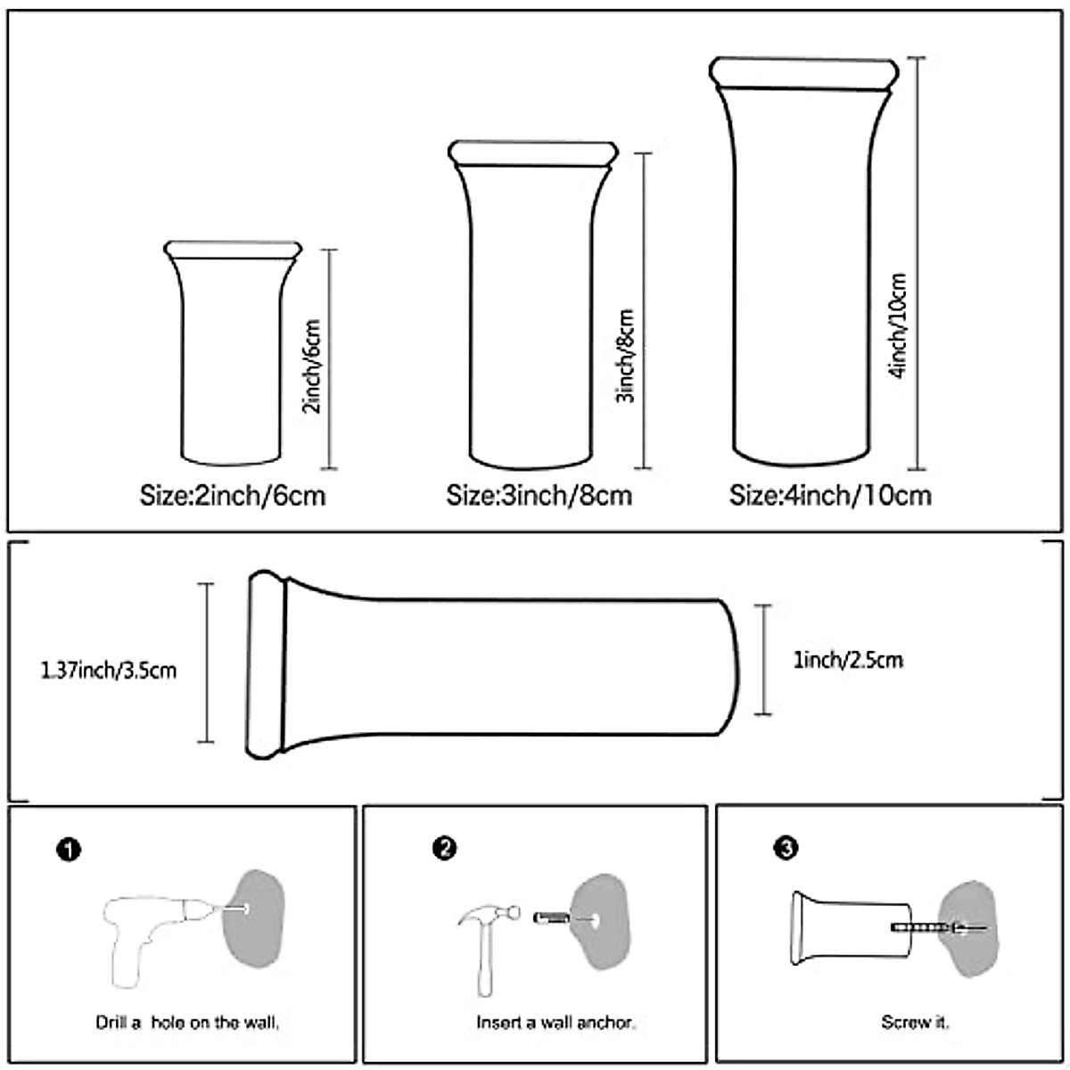 HomeDo Wall Hooks Rack, Wooden Coat Hooks Wall Mounted, Entryway Hat Rack, Decorative Hooks Single Organizer Wall Hanger Hat Hook Towel Rack, Heavy Duty Hooks (Beech-2inch-5Pack)