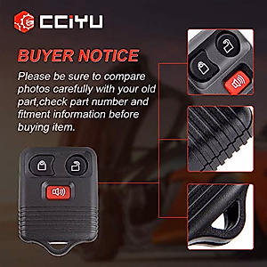 cciyu 4X Keyless Entry Remote Fob Case 3 Buttons Replacement for Ford for Lincoln for Mazda for Mercury (CWTWB1U212 CWTWB1U331 CWTWB1U345 GQ43VT11T)