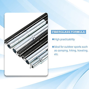 Fiberglass Tent Pole, 1 Sets Outdoor Camping Double Tent Pole Support Frames Kit Tent Replacement Poles Replacement Tent Poles Fiberglass Tent Poles Replacement Fiberglass Tent Pole Replacement
