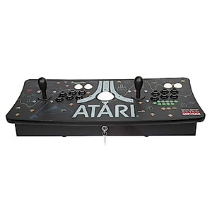 Atari Ultimate Arcade Fightstick USB Dual Joystick with Trackball 2 Player Game Controller Powered by Raspberry Pi 3B+ 1GB RAM 32GB Micro SD Card Preloaded Over 100 Classic Atari Games