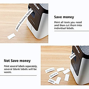 Tze-S231 Tz-S231 12mm 0.47" Tape Aonomi Replacement for Brother Extra Strength P-Touch Label Tape Black on White 1/2" Tz Tze Tape Compatible with Brother PTD210 PT-D410 PTH110 Label Maker,2-Pack