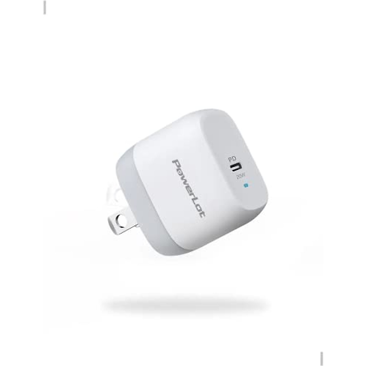 USB C Wall Charger, PowerLot PD 20W Fast Charger Block for iPhone 14, iPhone 13,12 Series, Foldable GaN II 20W USB C Power Adapter Compact USB C Charger for iPad Pro, AirPods Pro, iWatch 8/7/SE