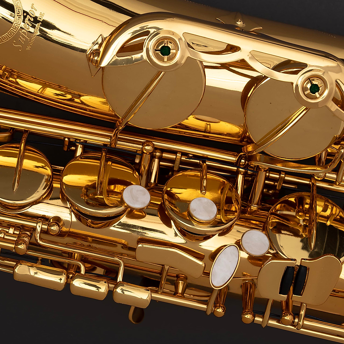 Saxophone Herche Superior Bb Tenor Saxophone X3 | Professional Instruments for All Levels | High F# Key | Educator Approved & Service Plan