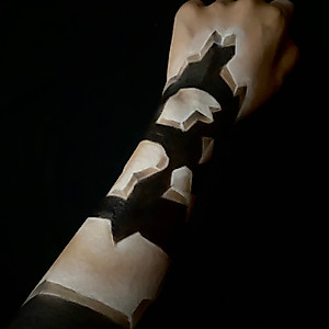 Wismee Classic White Face Body Paint Makeup Clown White Lite 1.9Oz Cake Tub, Joker Zombie Vampire Halloween Costume Single Foundation Cream for Special Effects SFX makeup Fancy Dress Up Cosmetics