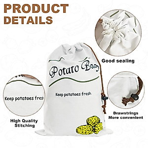 Miles Kimball Potato & Onion Sprout-Free Vegetable Storage Bags - White