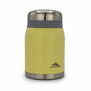 HIGH SIERRA, 24 oz Food Thermos with Spoon, Double Wall Insulation, 18/8 Stainless Steel, Keeps Warm for Up To 12 Hours, Leakproof Lid Doubles Up as a Serving Bowl, Wide Mouth for Easy Cleaning