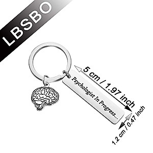 Psychologist Graduation Gift School Psychologist College Graduation Gift Psychologist in Progress Keychain (Psychologist In Progress Keychain)