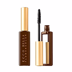 Ecco Bella Flower Eye Kit FlowerColor Plant Based Smokey Mauve Eyeshadow Vegan Brown Mascara
