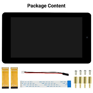 Waveshare 7inch Capacitive Touch Display Compatible with Raspberry Pi 4B/3B+/3A+/3B/2B/B+/A+/CM3/3+/4 with 5MP Front Camera 800×480 Resolution DSI Interface