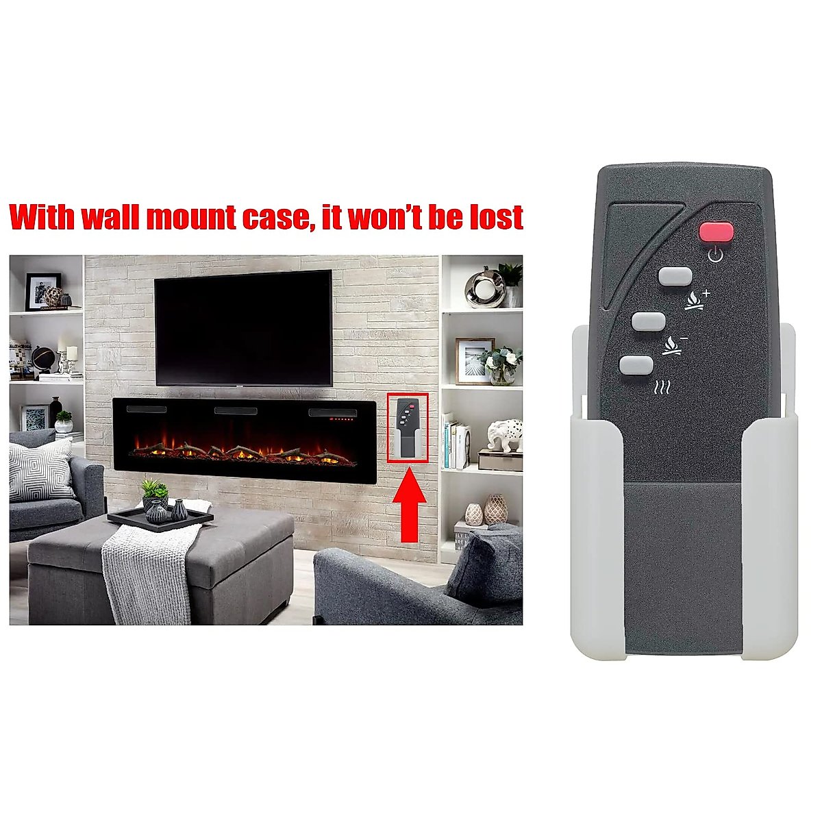Remote Control for Twin Star Duraflame DFI-3108-03 DFI-3108-04 DFI-3108-05 DFS-550-30 DFS-550-7 DFS-550-8 DFS-550-9 DFS-750-1 Protable 3D Electric Heater Fireplace