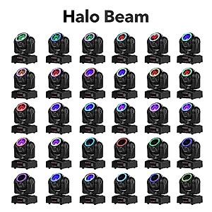 Moving Head dj Lights,RIUKOE Stage Light Halo Beam Light Led Moving Head 60w DMX Sound for Clubs Musical Shows Party Disco